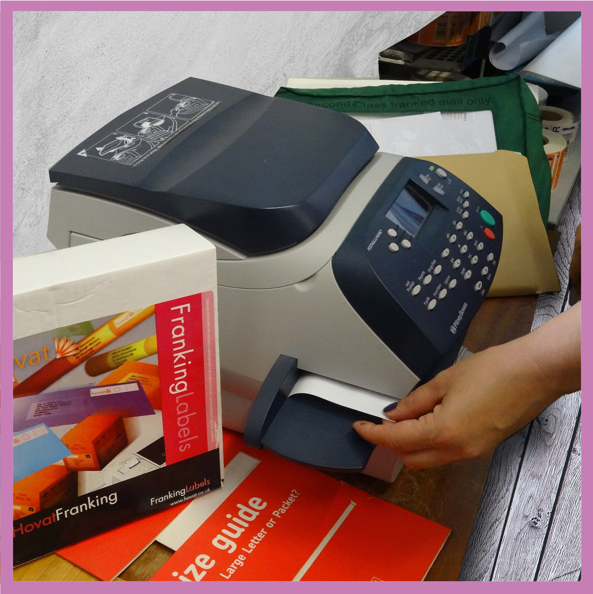 Hovat Franking Labels. 153 x 100 mm Self Adhesive Franking Label. 1,00 ...